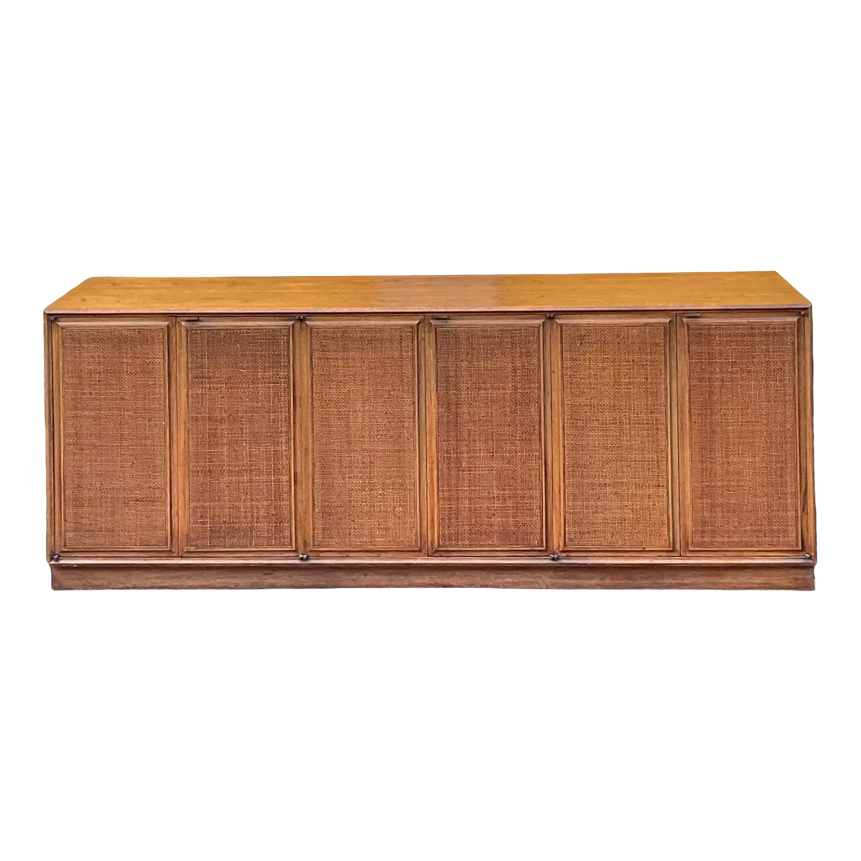 Mid-Century Modern Paul McCobb Style Cane / Wicker Front Credenza ...
