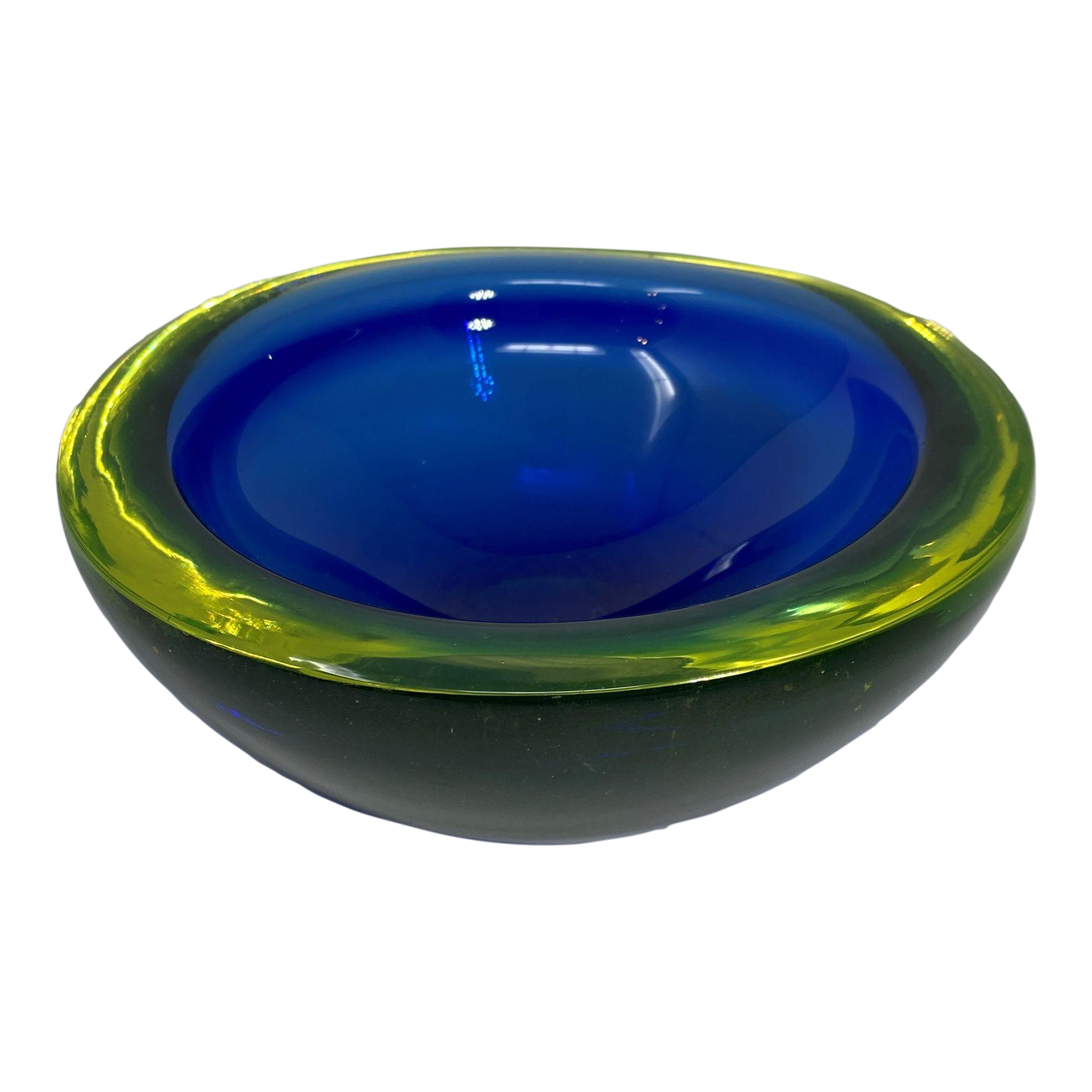 Vintage Murano Uranium Glass Candy Dish | Chairish