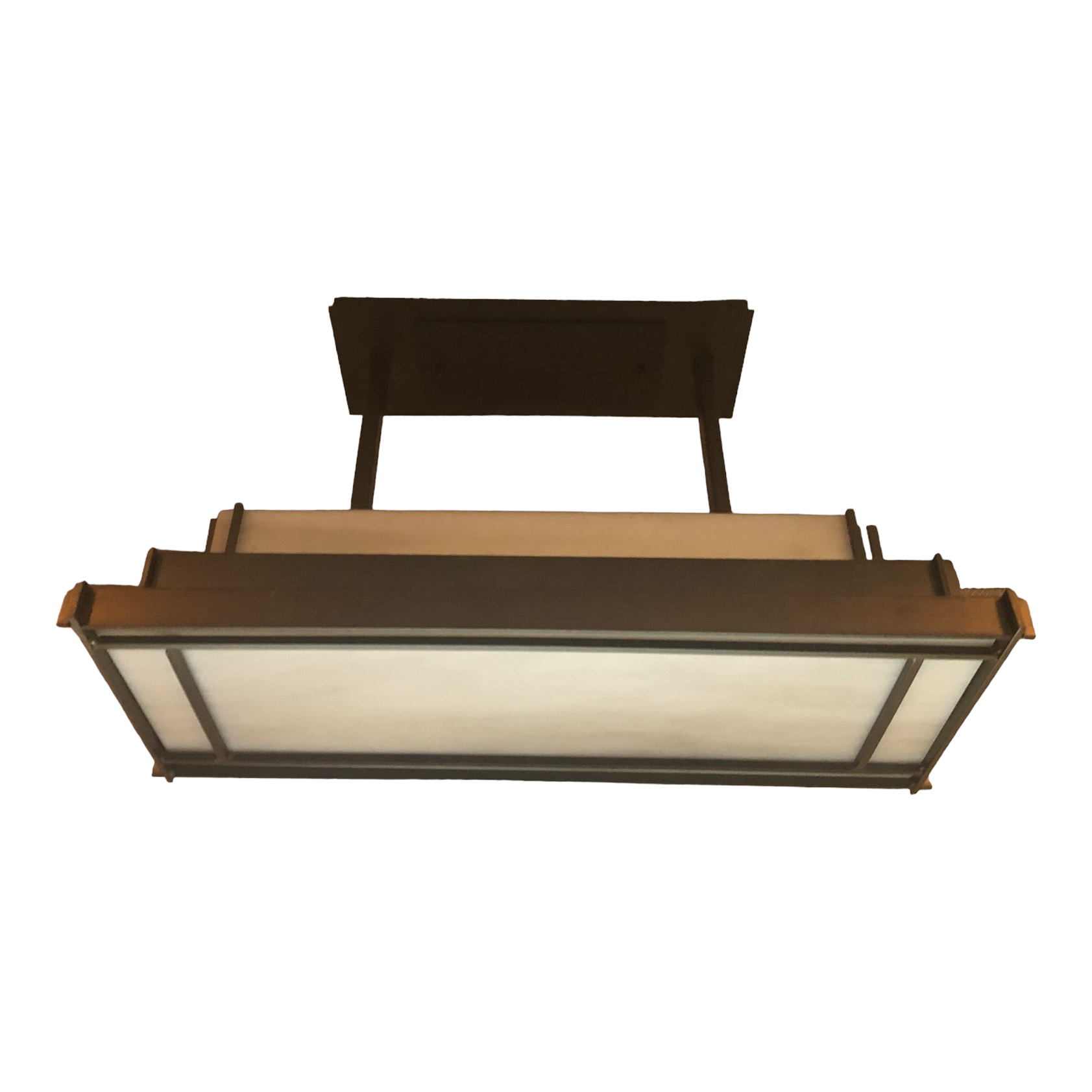 Hubbardton Forge Steppe Wrought Iron Semi-Flush Prairie Craftsman Drop ...