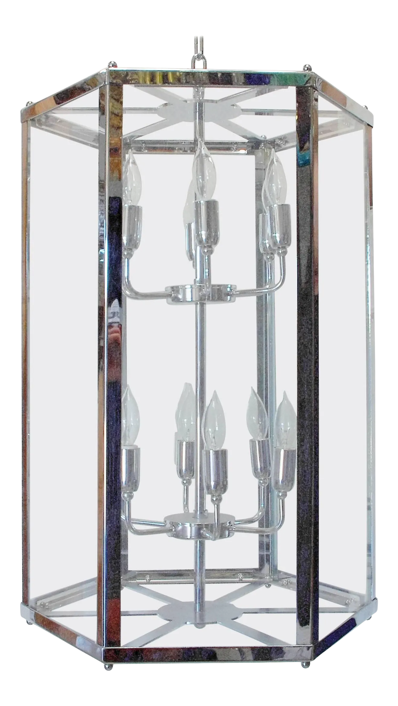 Italian Modern Hexagonal Shaped Lantern, 1990's | Chairish