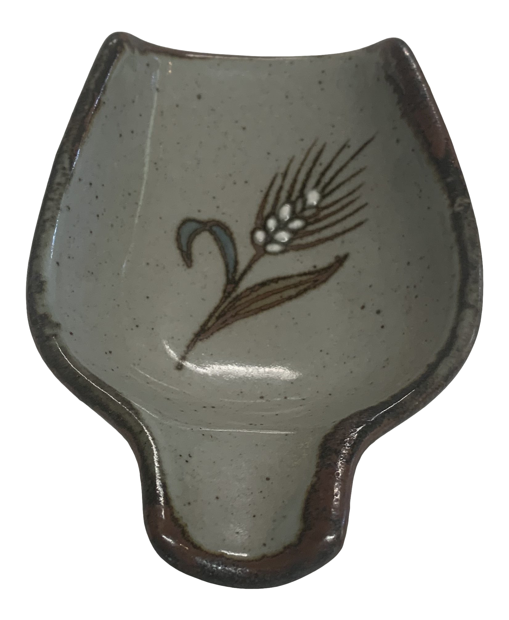 Vintage Ceramic Pottery Spoon Rest | Chairish
