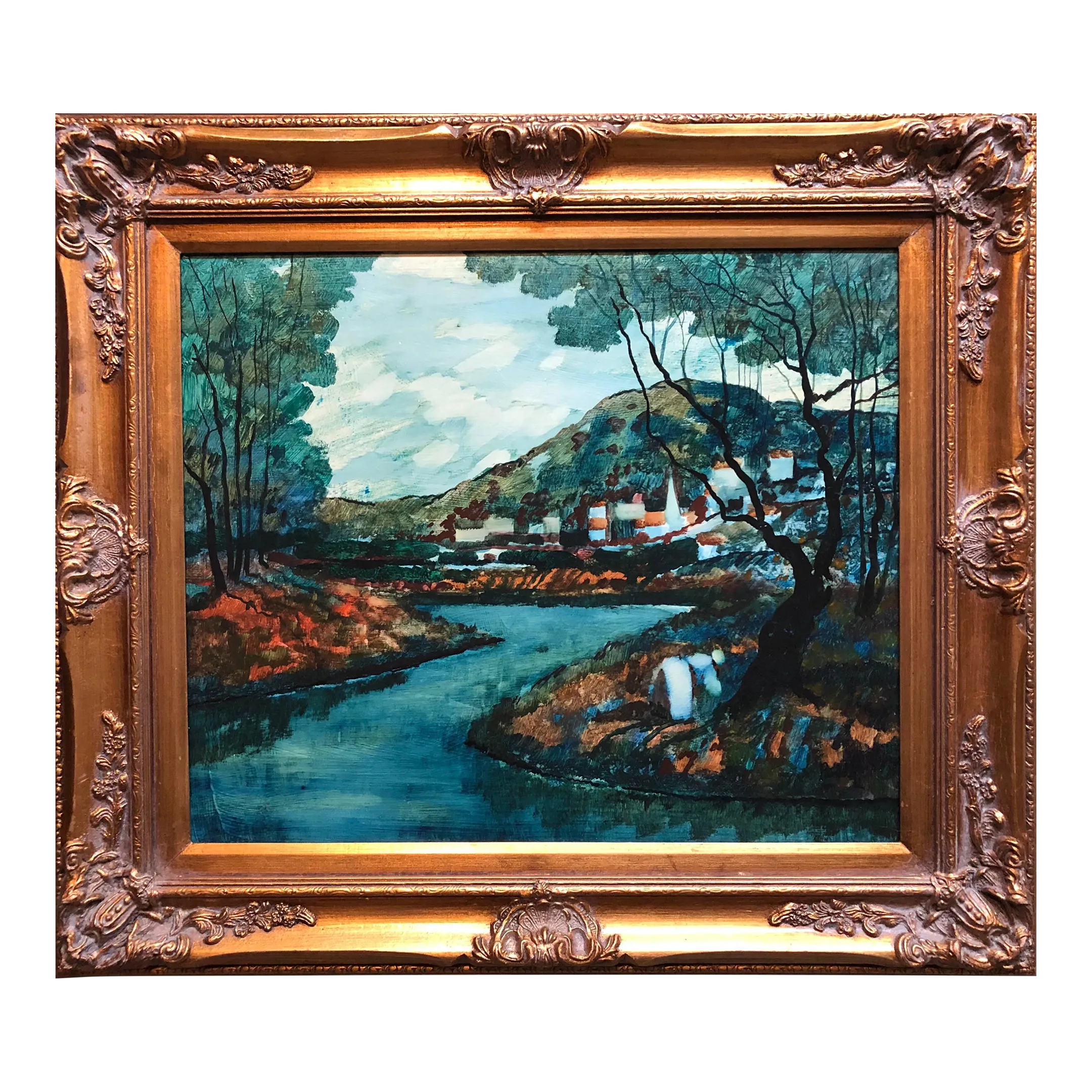 Donald Roy Purdy, Modernist Landscape Oil Painting | Chairish