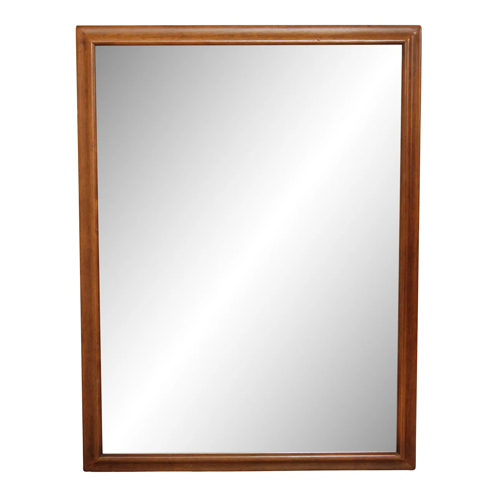 1960s Mid-Century Modern Walnut Frame Mirror | Chairish