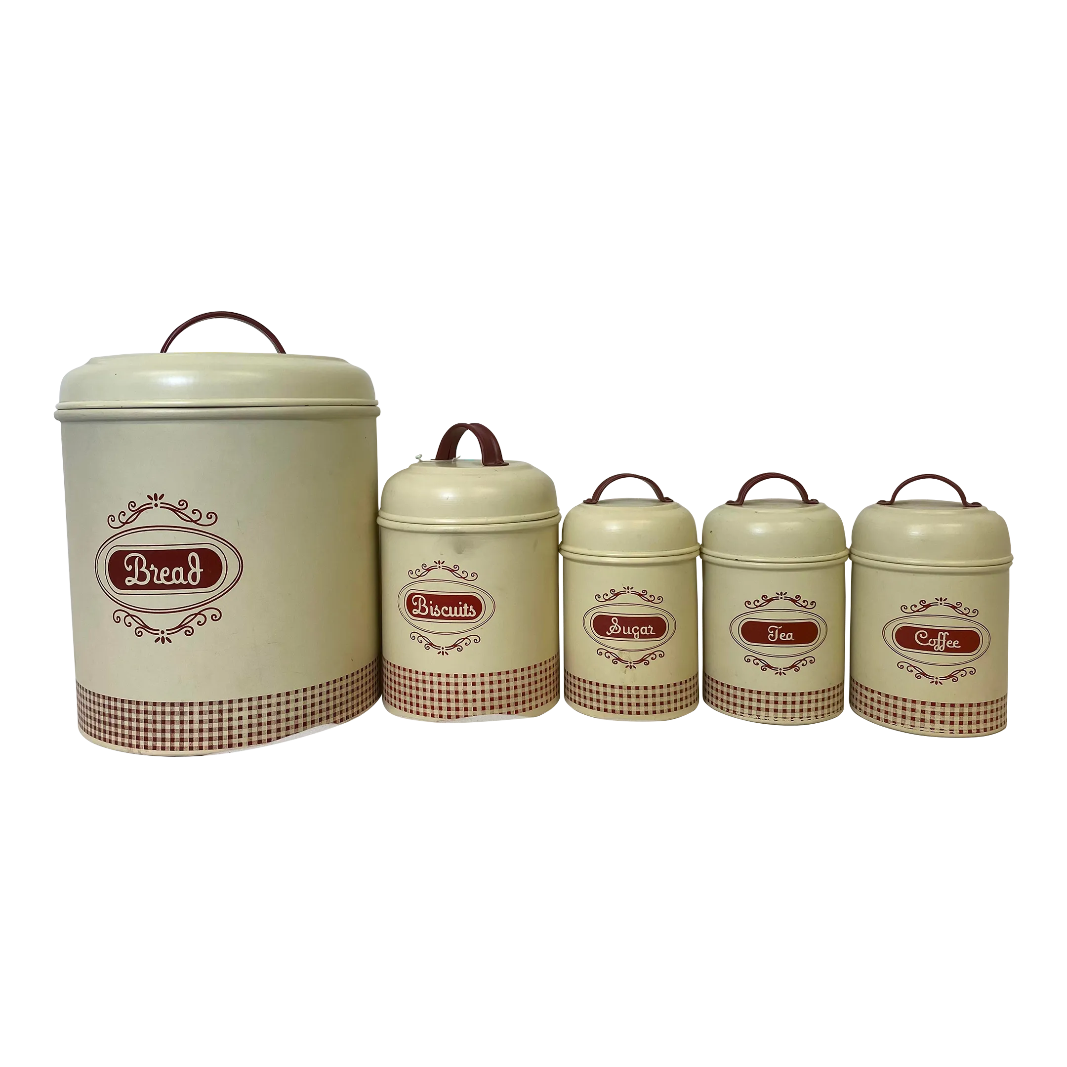 Vintage Set of 5 Metal Rayware Canisters From England - Circa 1970’s ...