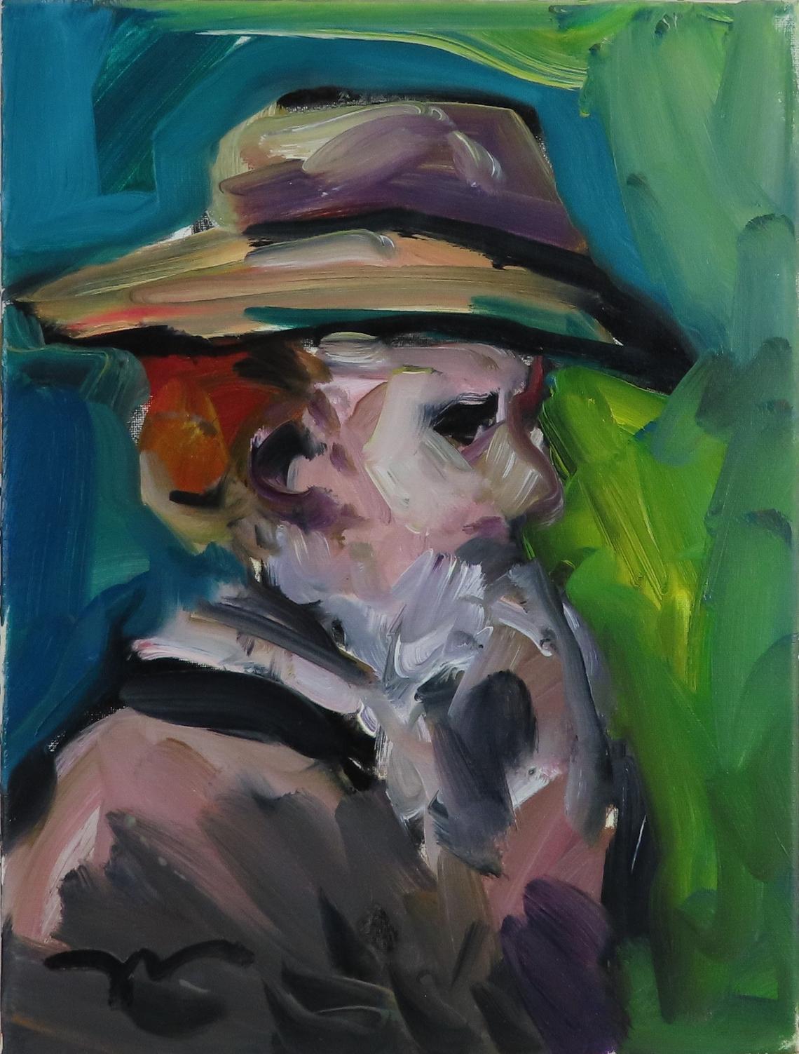 Contemporary Portrait of an Old Man Oil Painting by Jose Trujillo ...