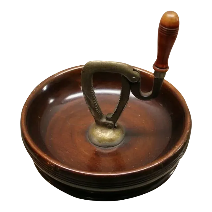 Spring Loaded 19th Century Nutcracker With Wooden Base | Chairish