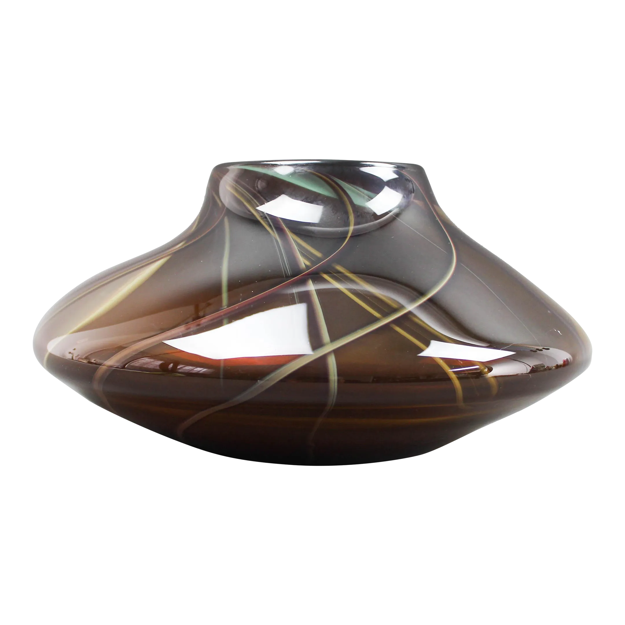 Stephen Jon Clements 1983 Signed Hand Blown Art Glass Vase Vessel ...