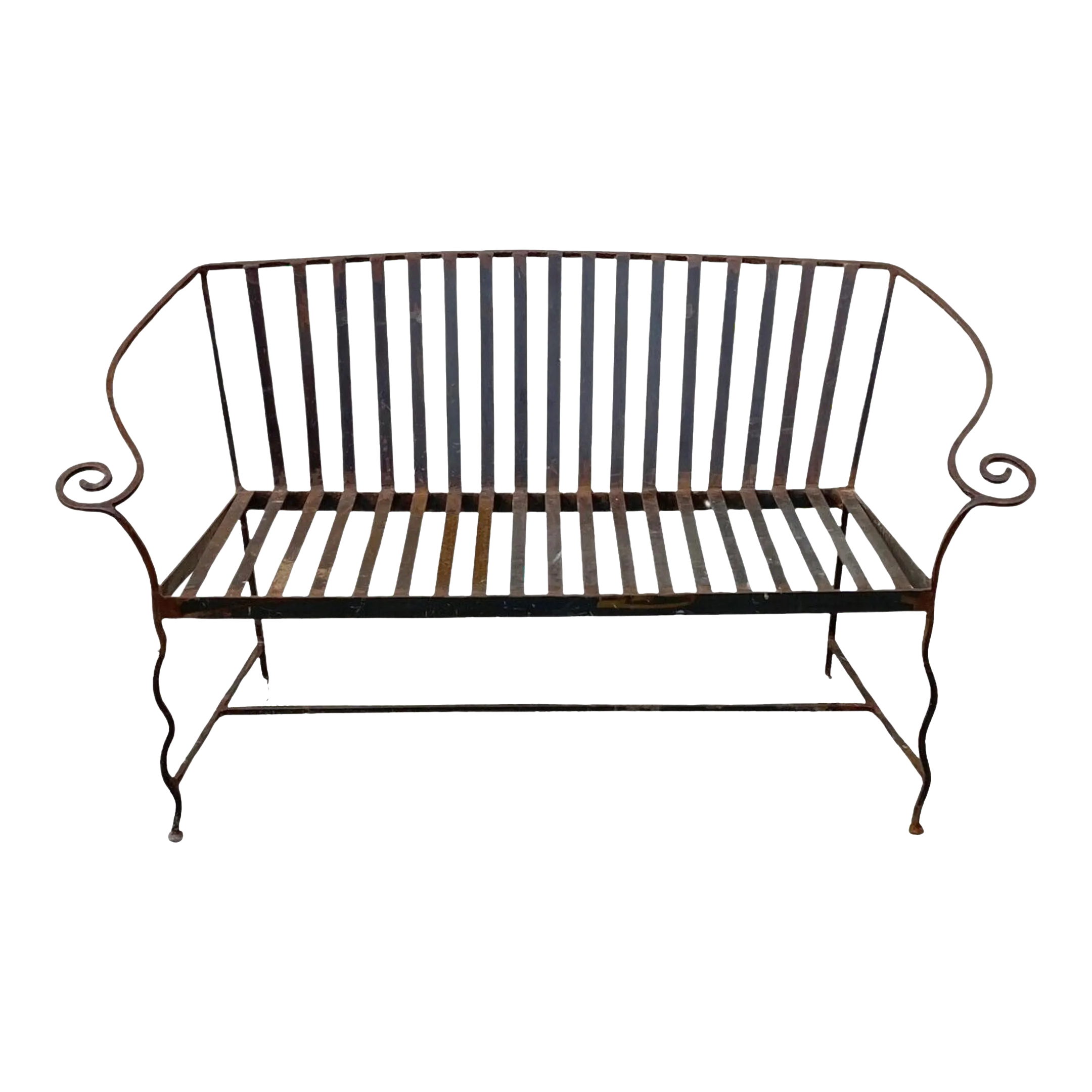 Late 20th Century Vintage Hollywood Regency Wrought Iron Scrolling ...