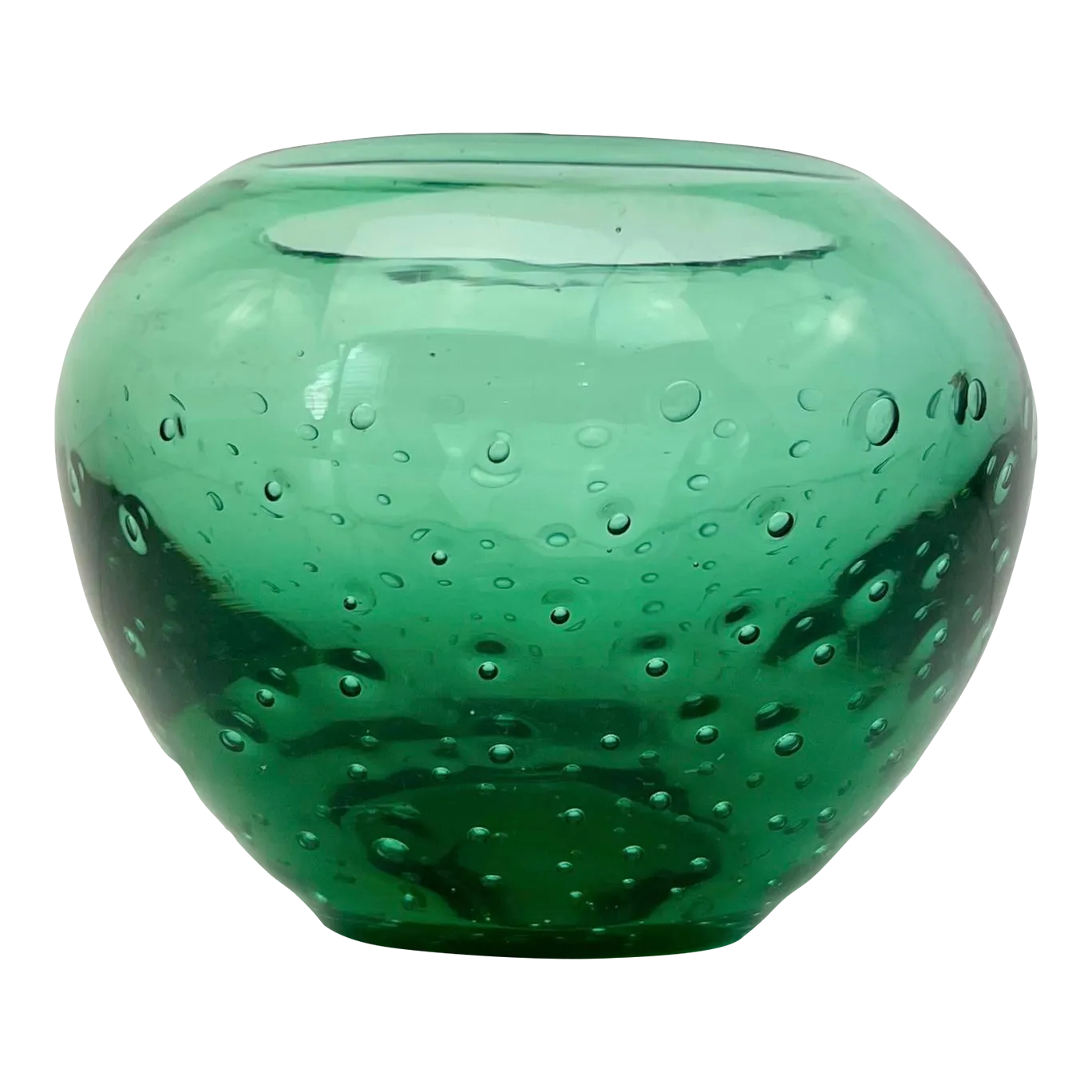 Vintage 1940s Controlled Bubble Glass Bowl Vase by Carl Erickson Kelly ...