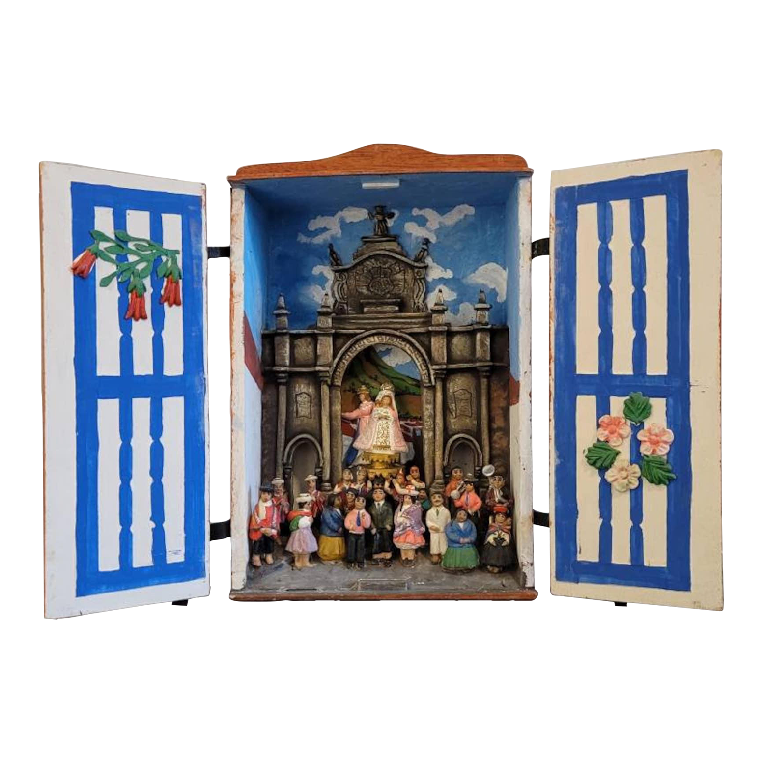 Vintage Latin American Folk Art Retablo | Chairish