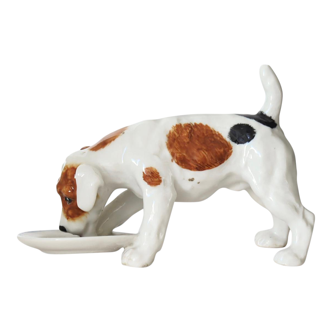 Mid 20th Century Royal Doulton Jack Russel Porcelain Figure | Chairish