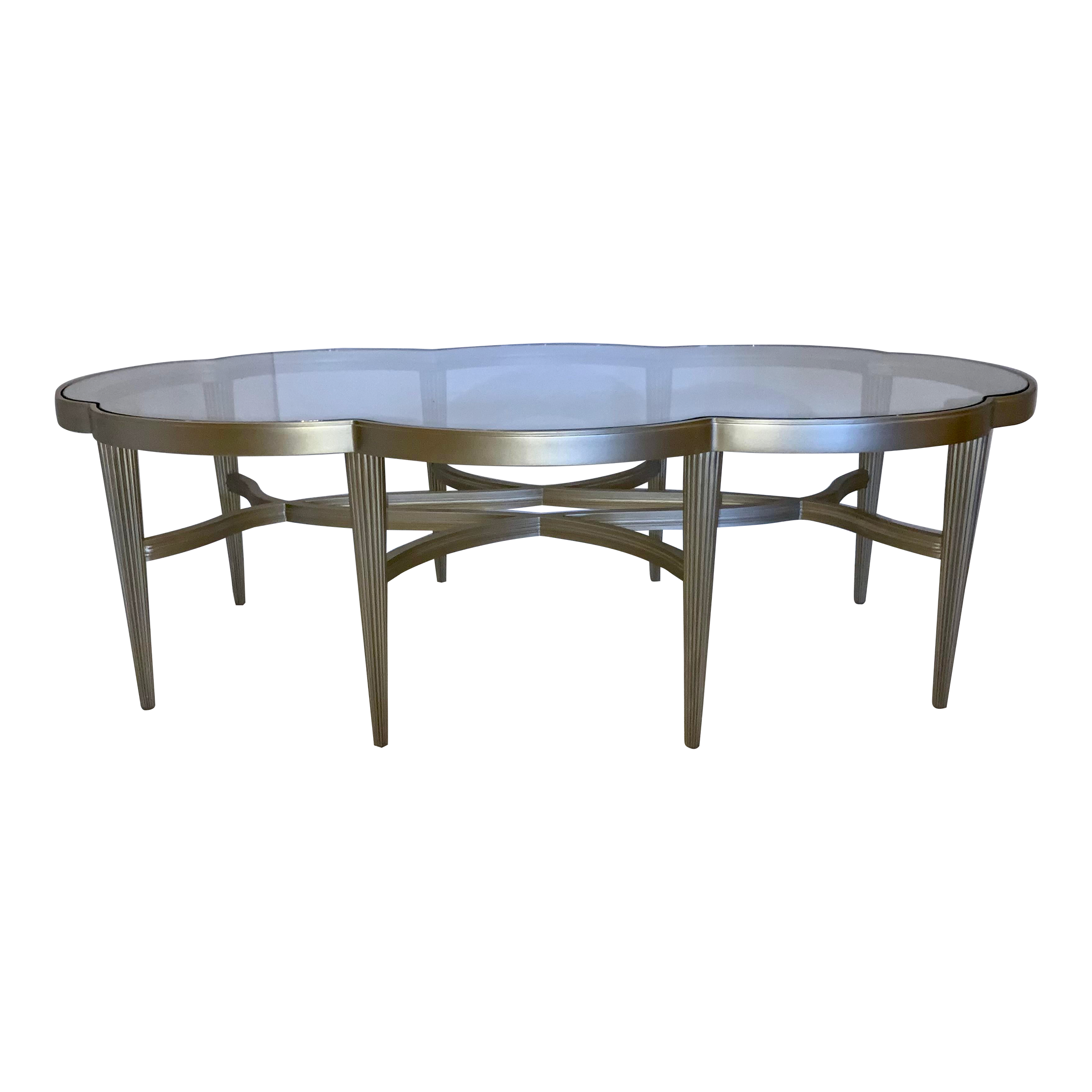 Caracole Modern Silver Finished Lillian Oval Cocktail Table | Chairish