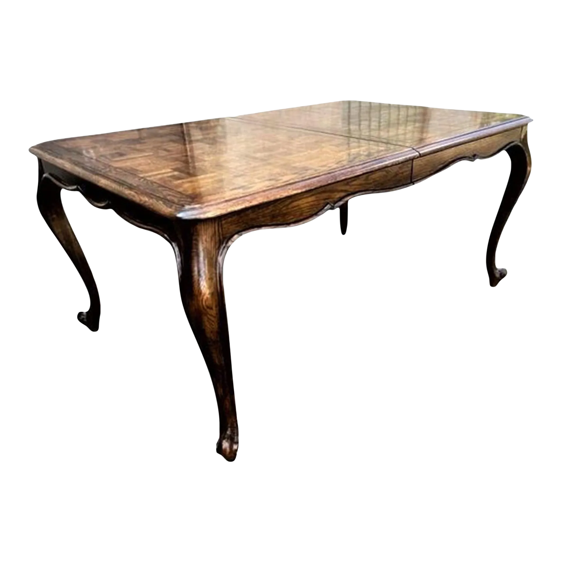 Century Furniture Company Large 96" Vintage French Country Oak ...