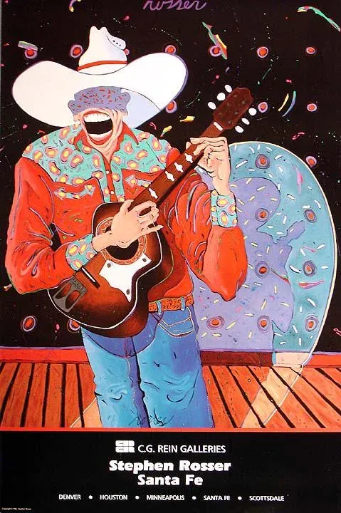 1980s Stephen Rosser Signed Exhibition Poster | Chairish