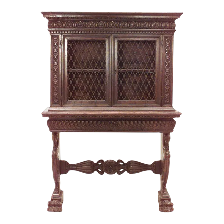Italian Renaissance Style Walnut Cabinet | Chairish