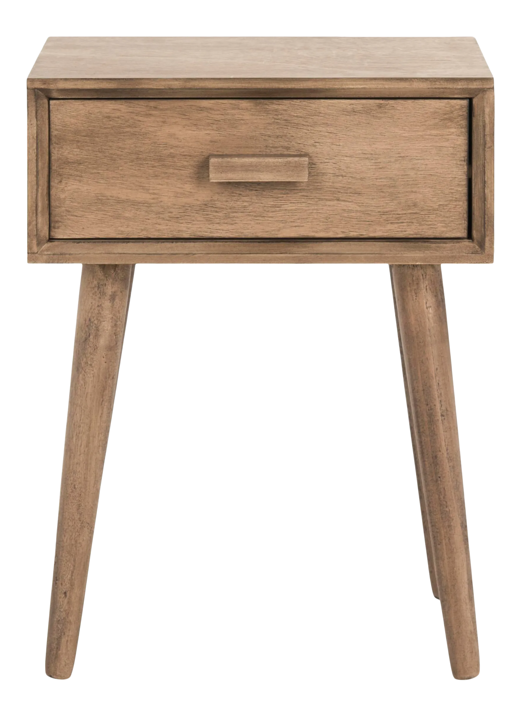 One Drawer Side Table, Desert Brown | Chairish