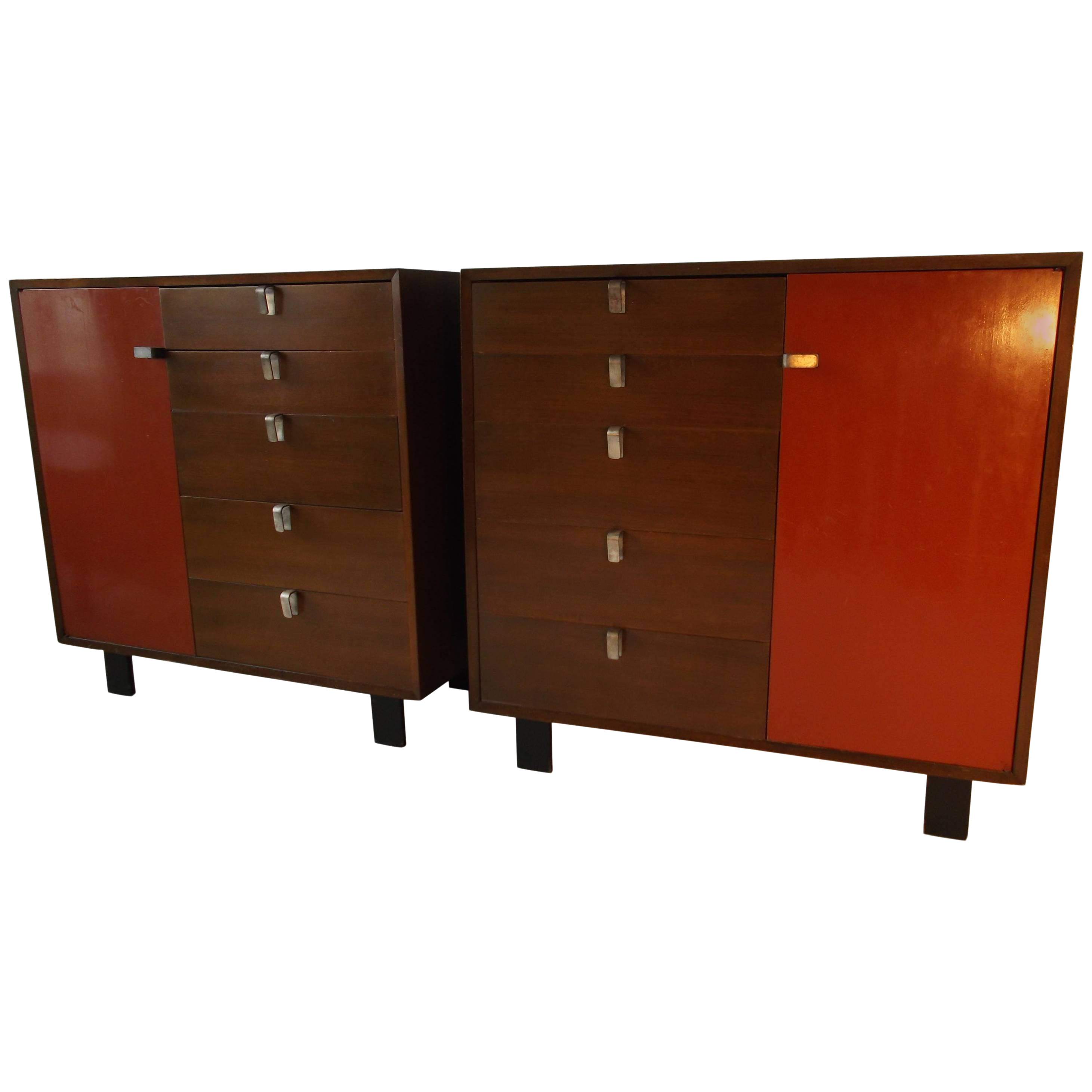 George Nelson Herman Miller Cabinets - a Pair | Chairish