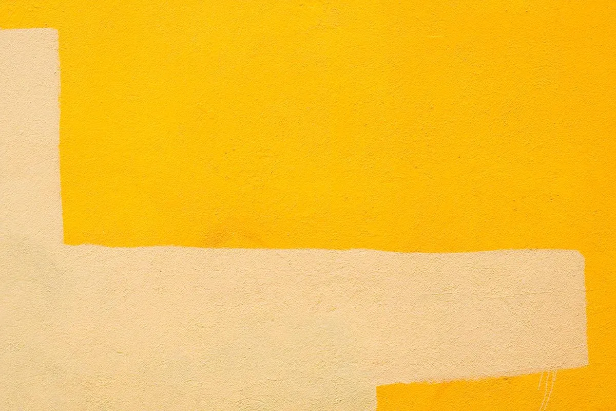 Contemporary Abstract "Yellow Wall" Art Print, Minimalist Geometric Art ...