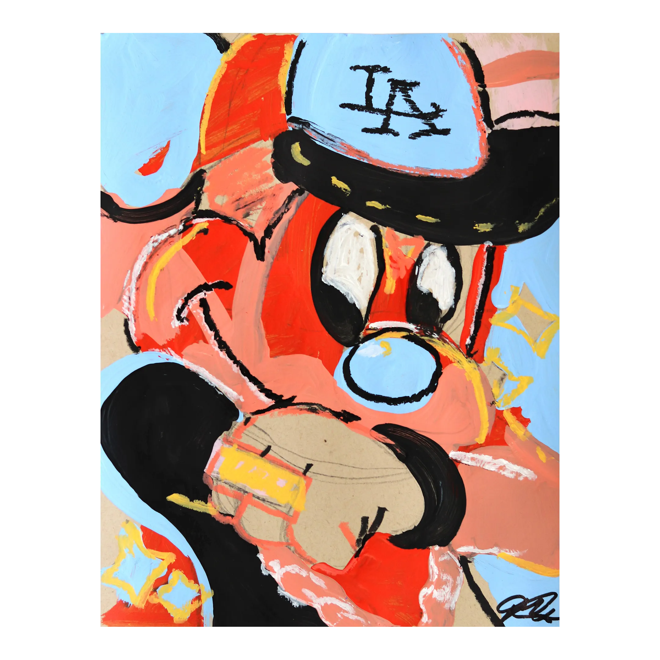 Pop Art Character Mixed Media Painting "That's Mikki" Original Artwork ...