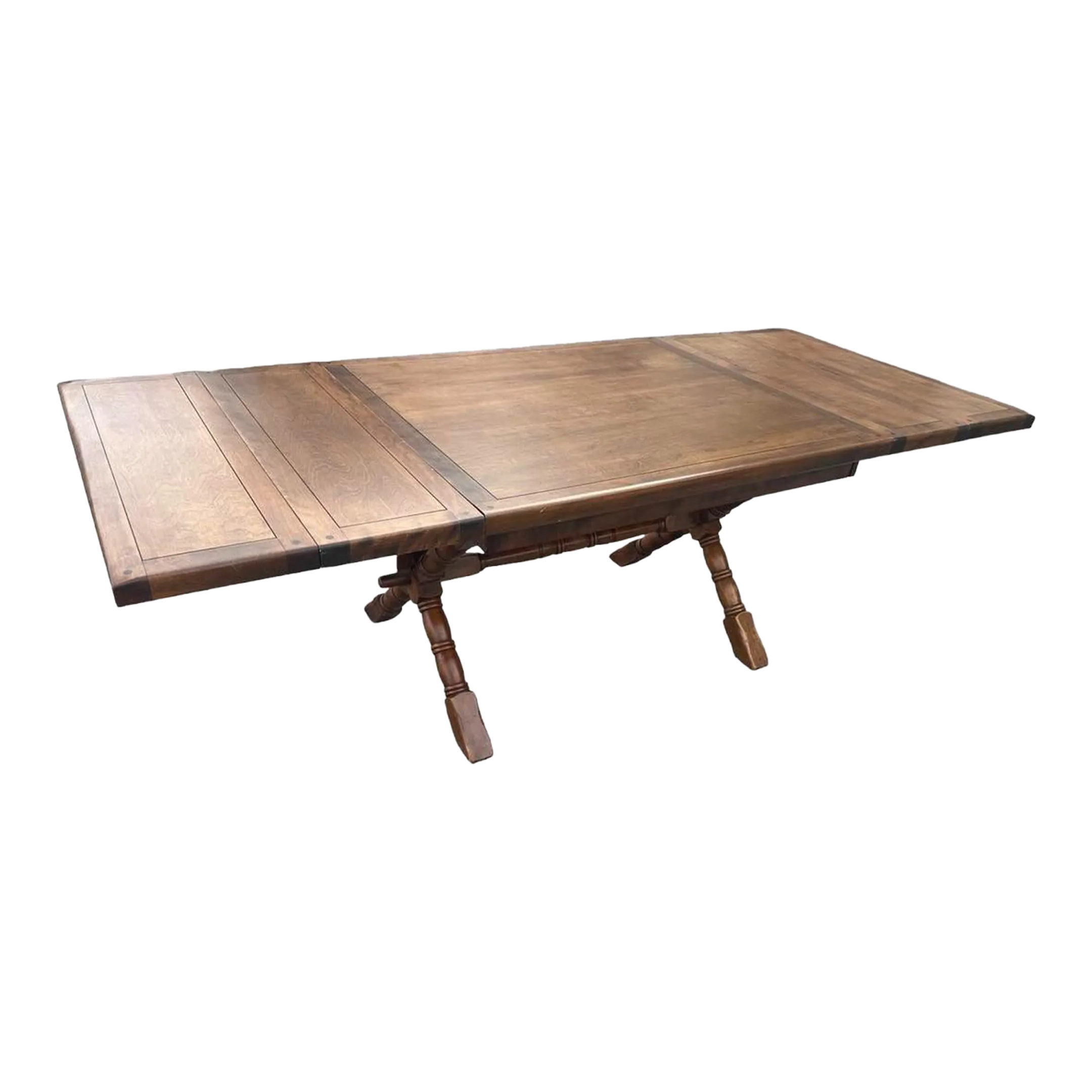 Temple Stuart Rockingham Collection Solid Walnut Sawbuck Trestle Dining ...