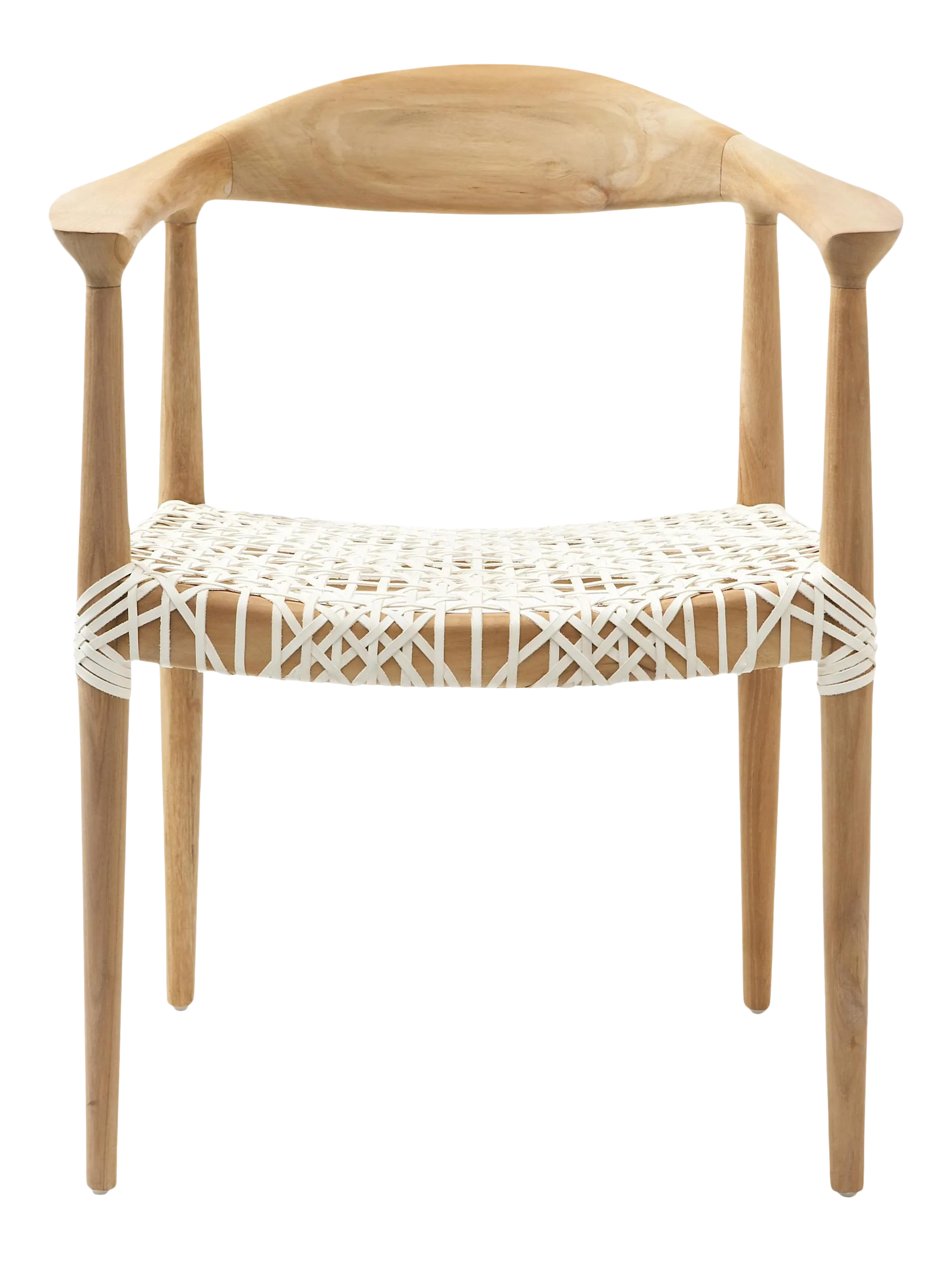 Boho Armchair, Off White | Chairish