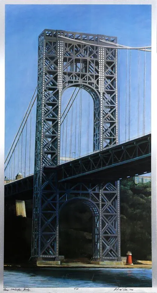 Richard Haas, George Washington Bridge, Lithograph | Chairish