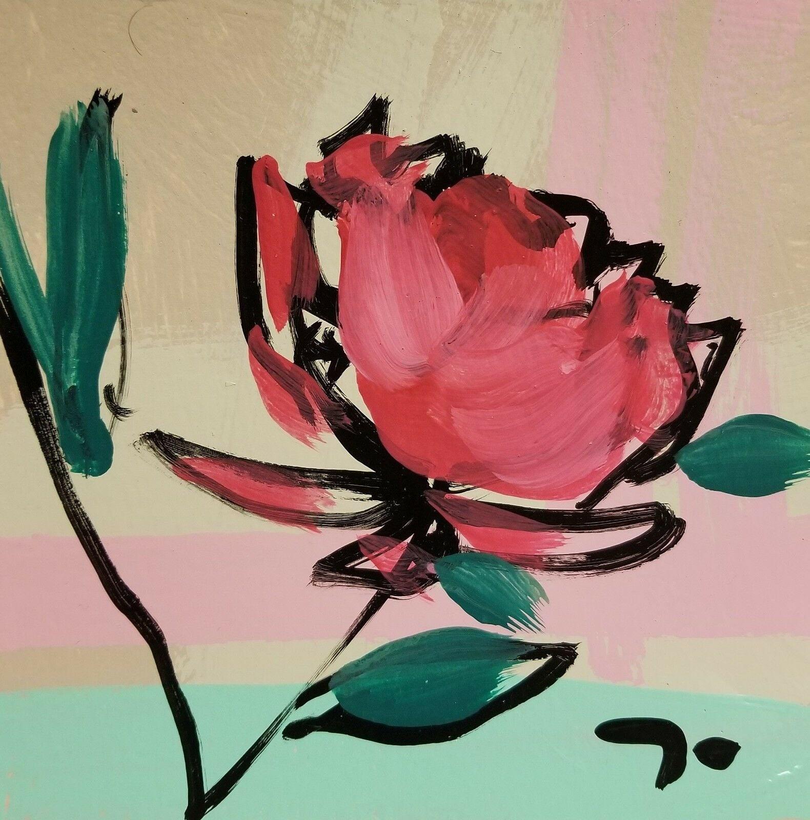 Jose Trujillo Acrylic Abstract Botanic Painting | Chairish