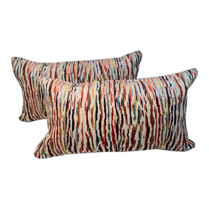 Geometric Velvet Pillows- Set of 2 | Chairish