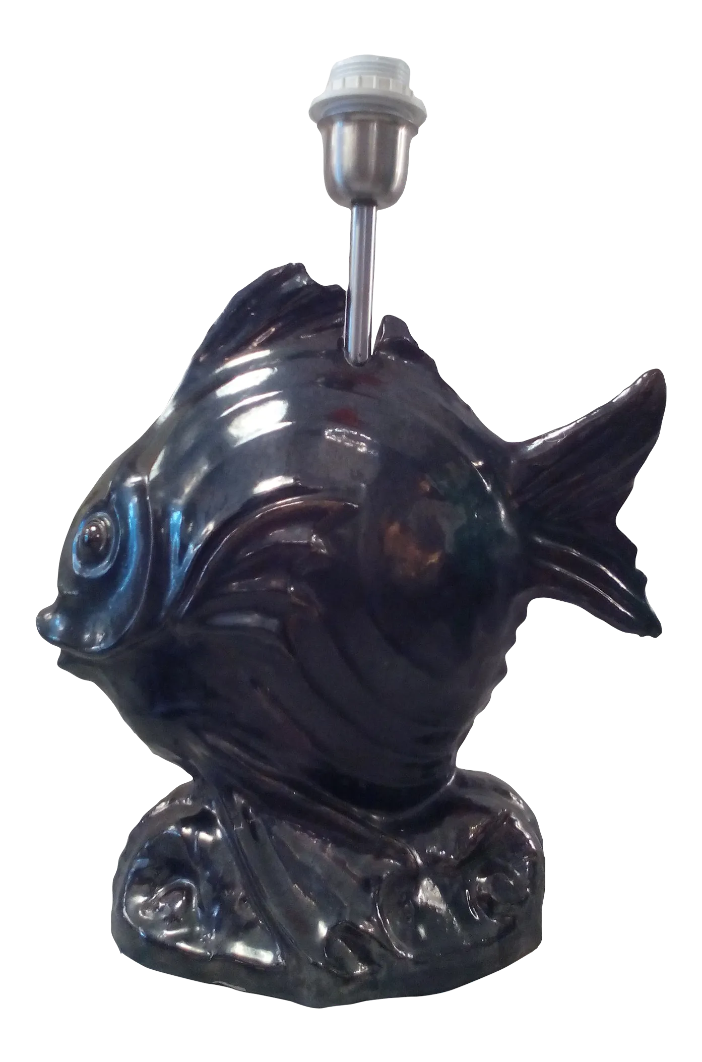 Vintage Ceramic Fish Table Lamp | Chairish