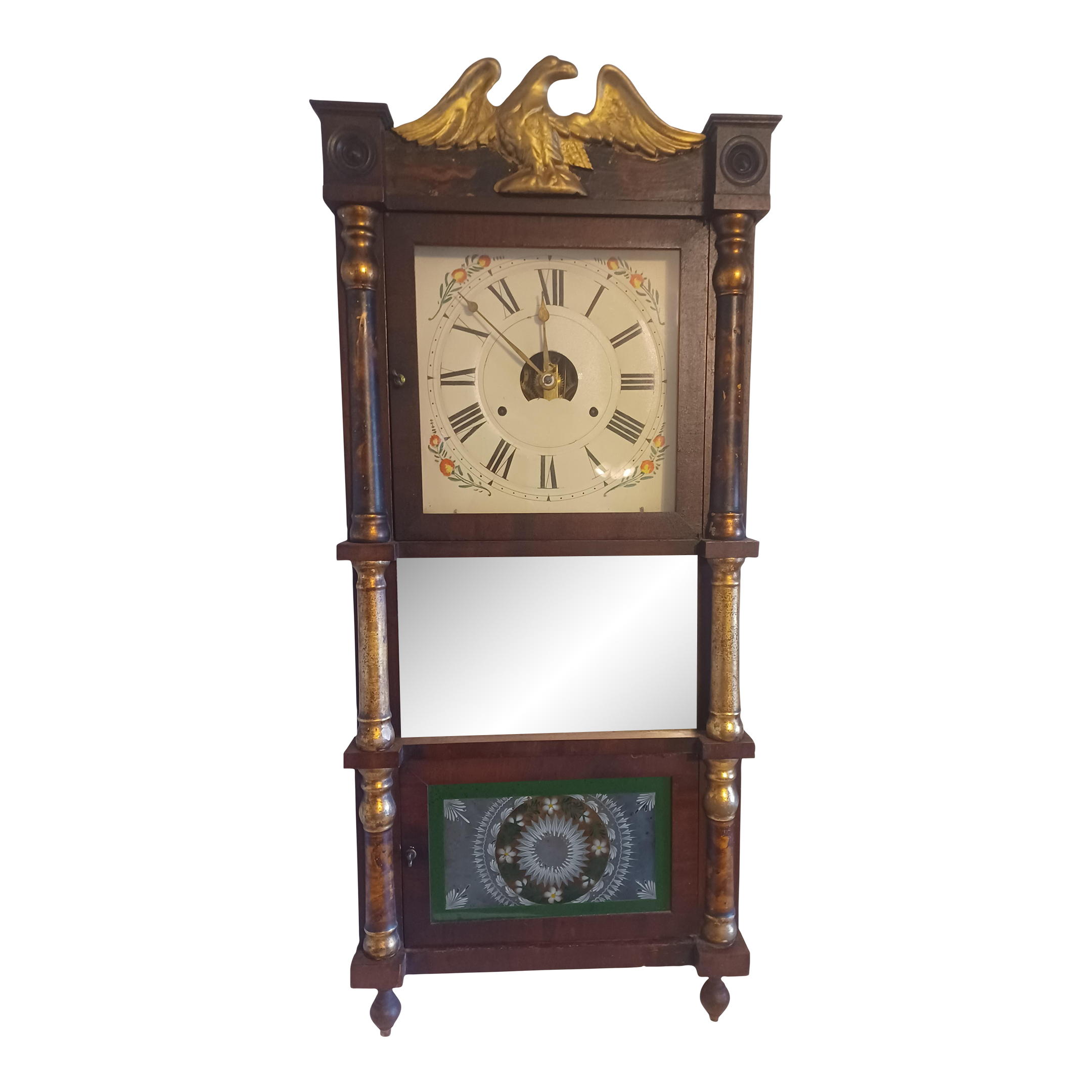 Antique Triple Decker, Footed, Birge & Peck 8 Day Clock, Circa 1845 ...