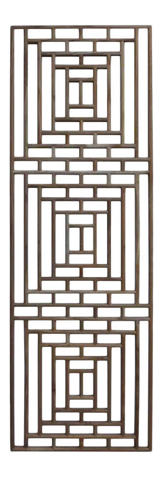 Rectangular Plain Wood Geometric Pattern Wall Panel | Chairish