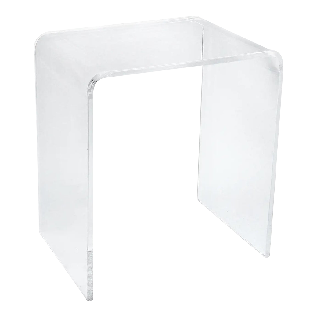 Mid 20th Century Lucite Waterfall Stool | Chairish
