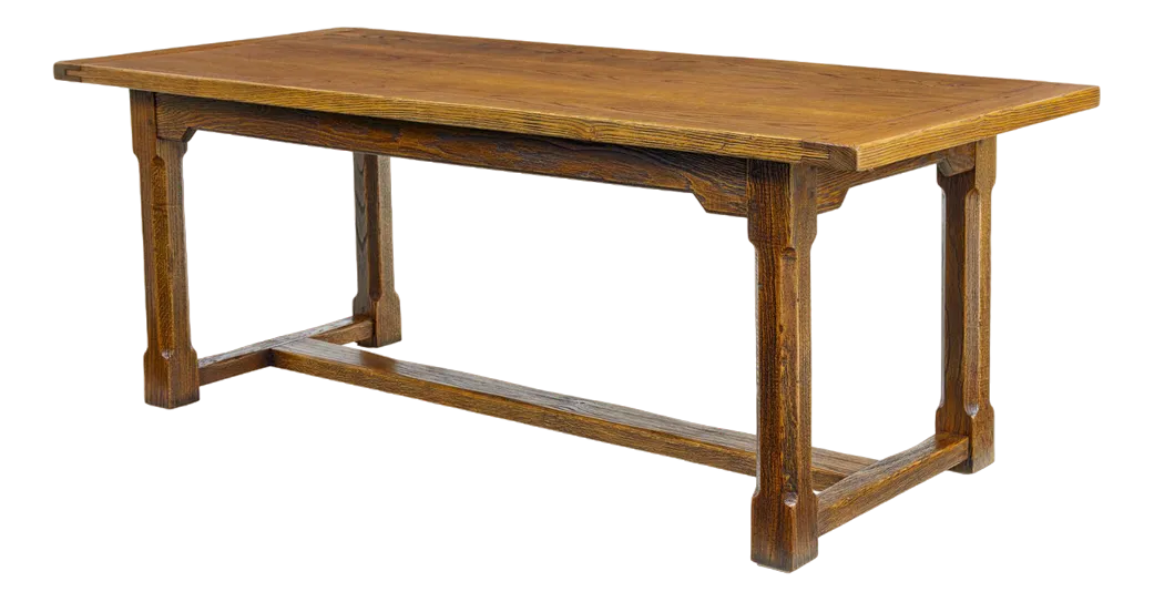 English Dining Table in Golden Oak, 1990s | Chairish