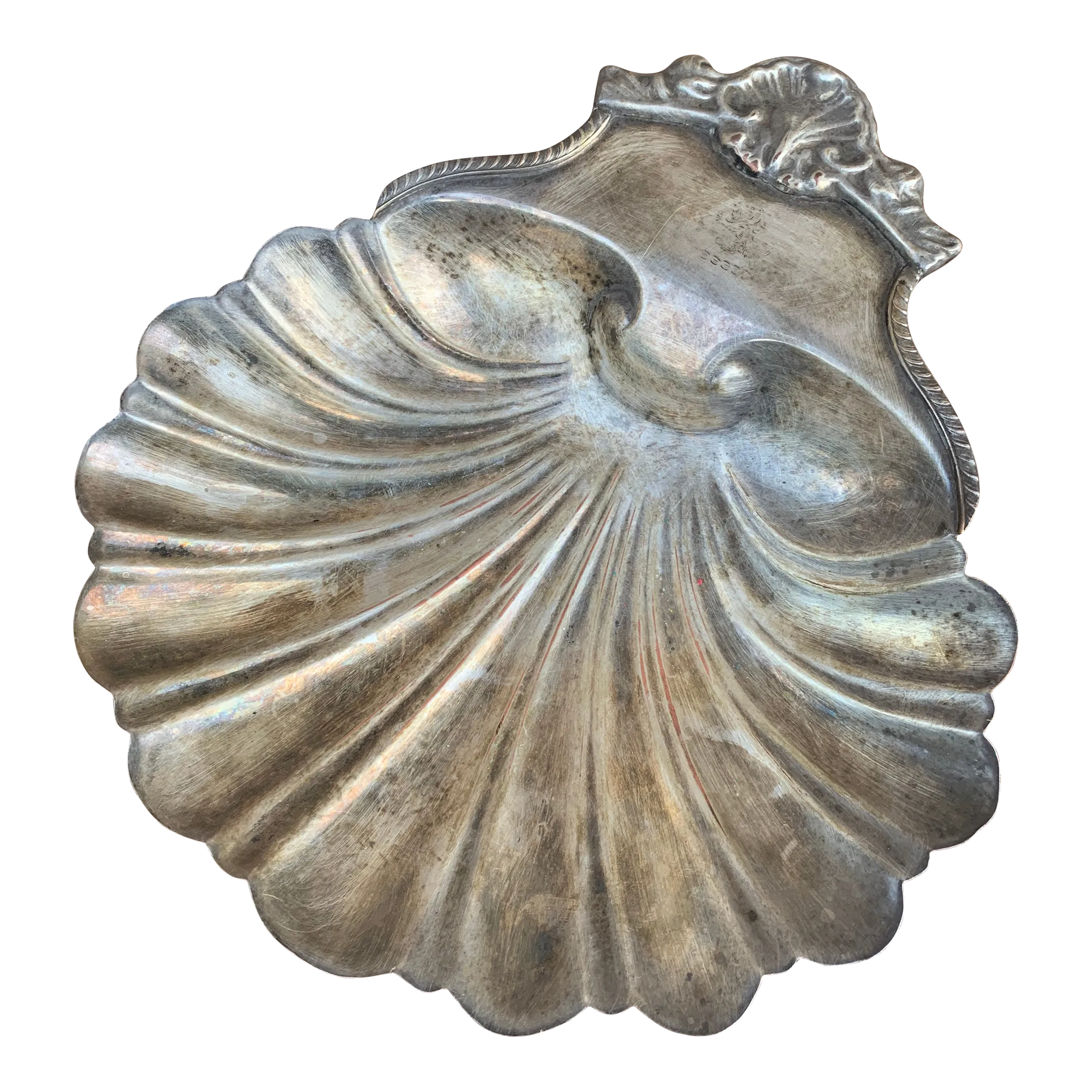 English Regency Silver Clam Shell Serving Dish | Chairish