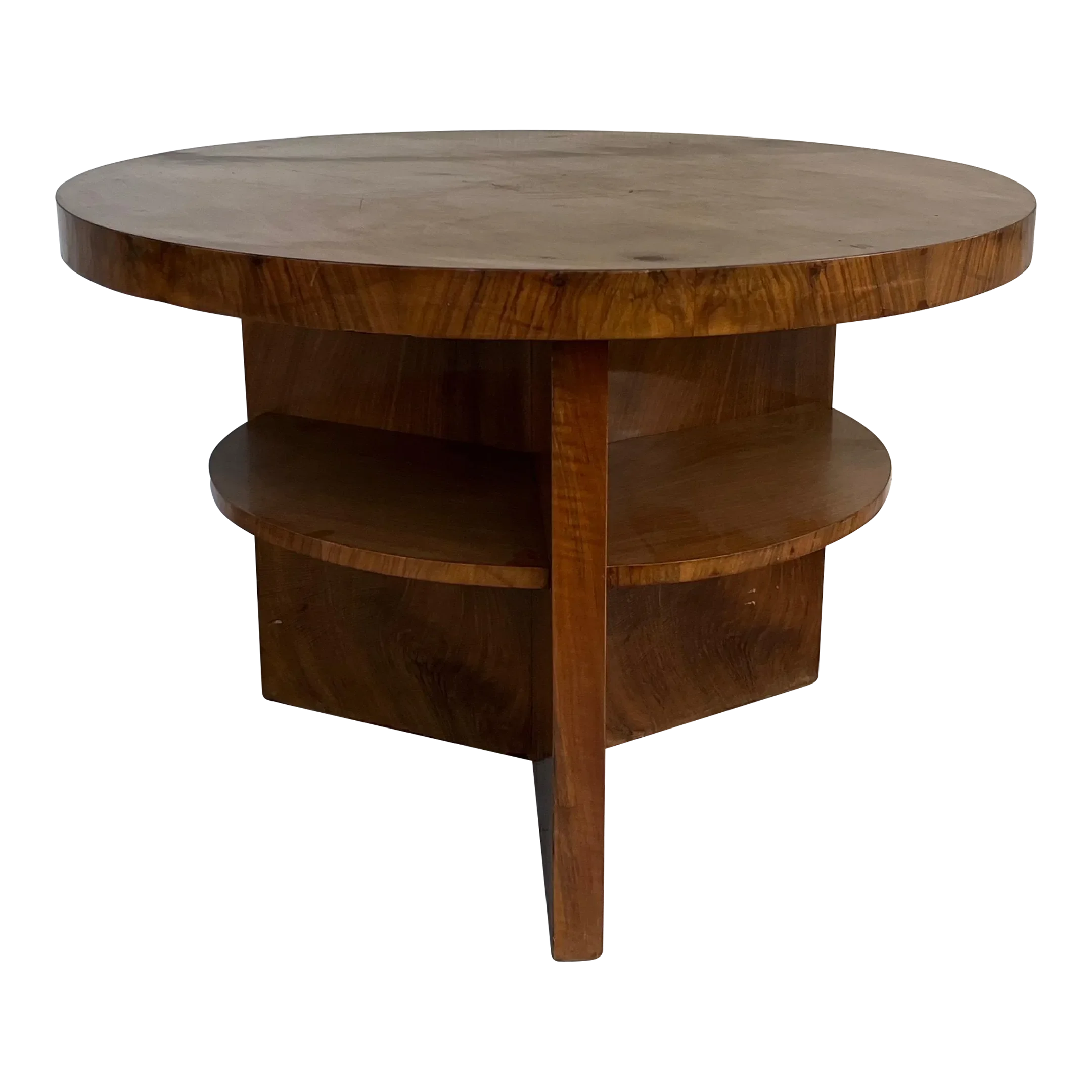 German Art Deco Round Center Table Circa 1930 | Chairish