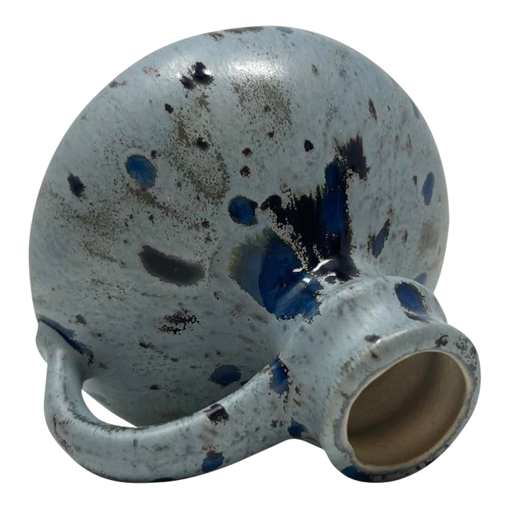 Vintage Mid 20th Century Ceramic Splatterware Candlestick Jug | Chairish