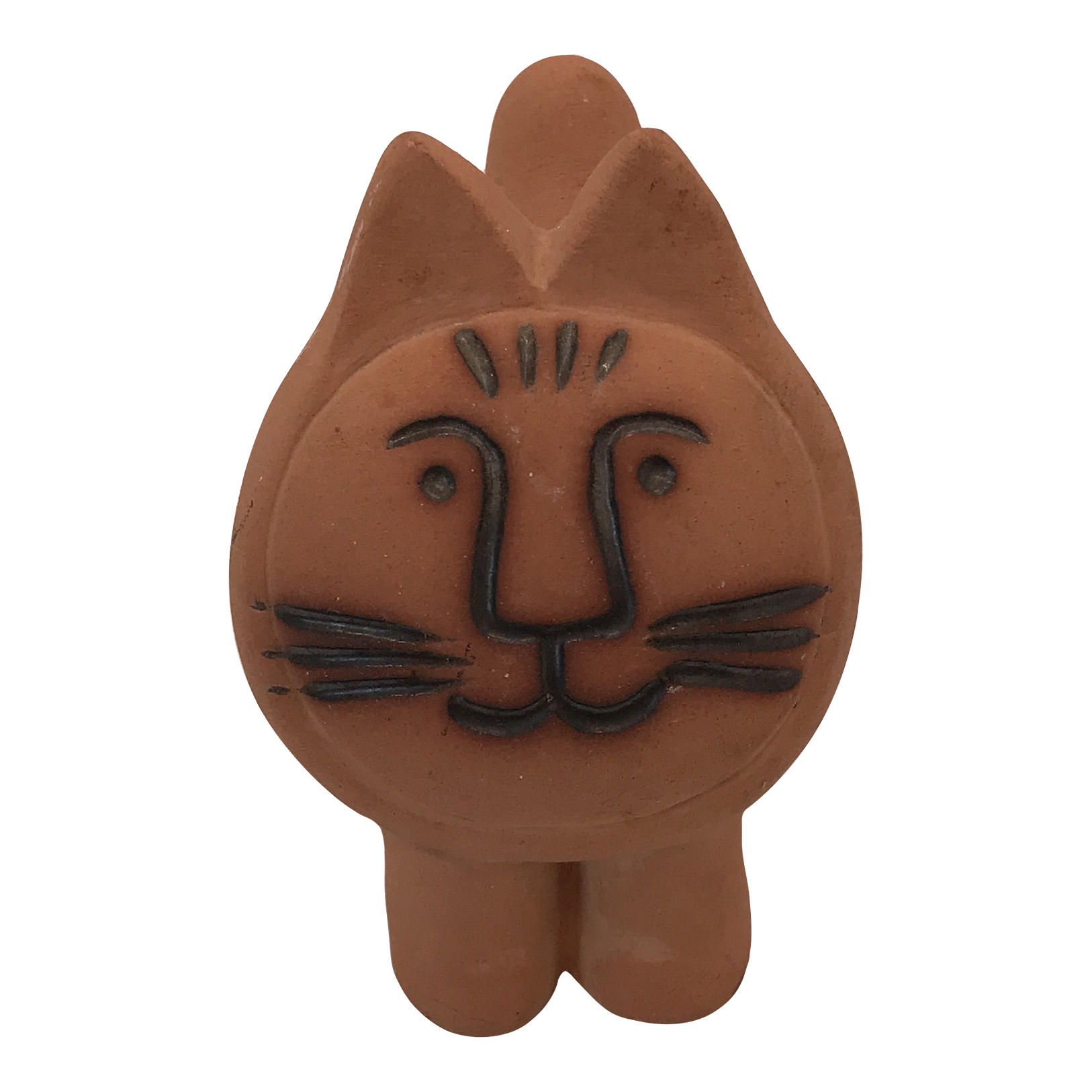 Lisa Larson-Esque Terracotta Mid-Century Modern Cat Pottery Planter ...