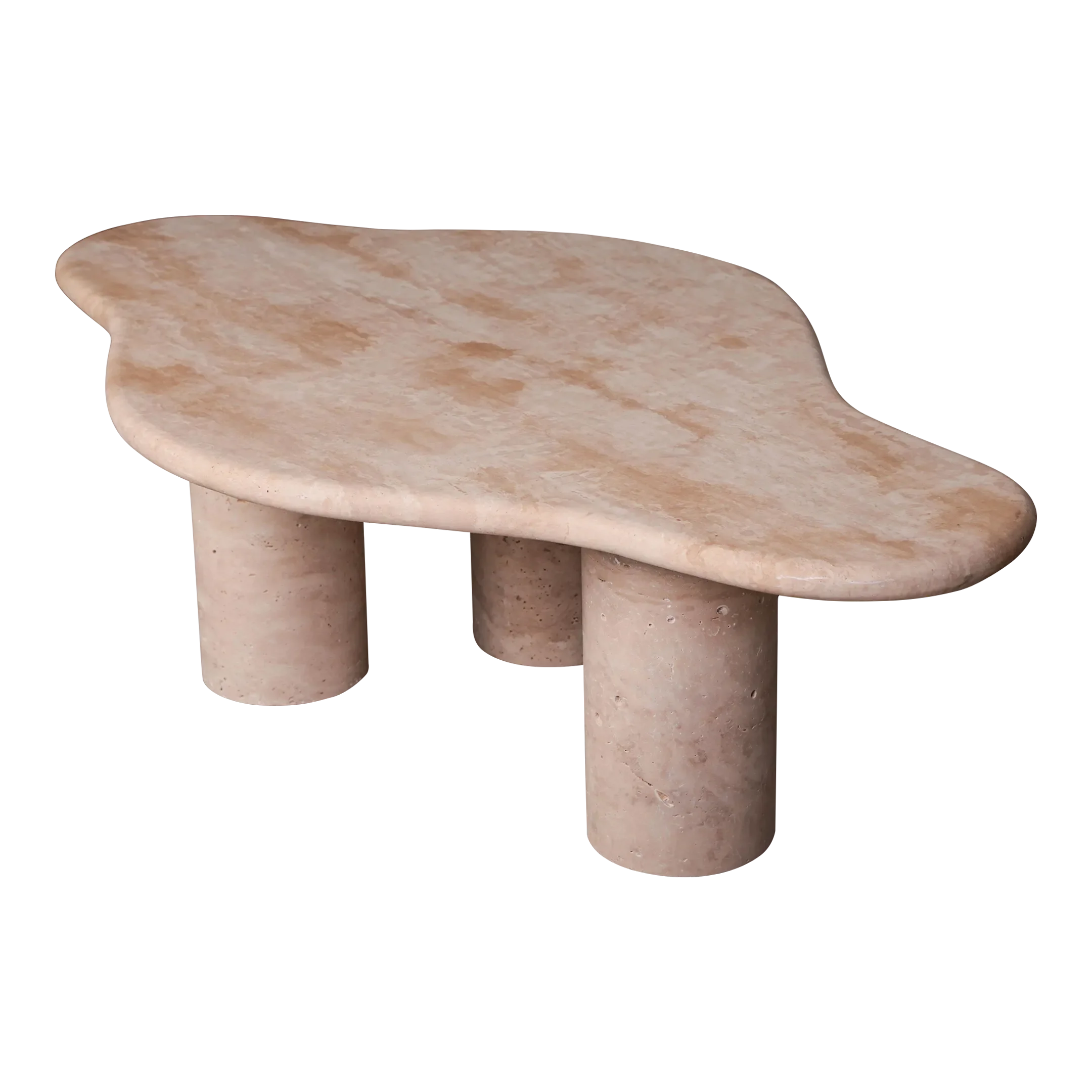 Trio Travertine Coffee Table 48" | Chairish