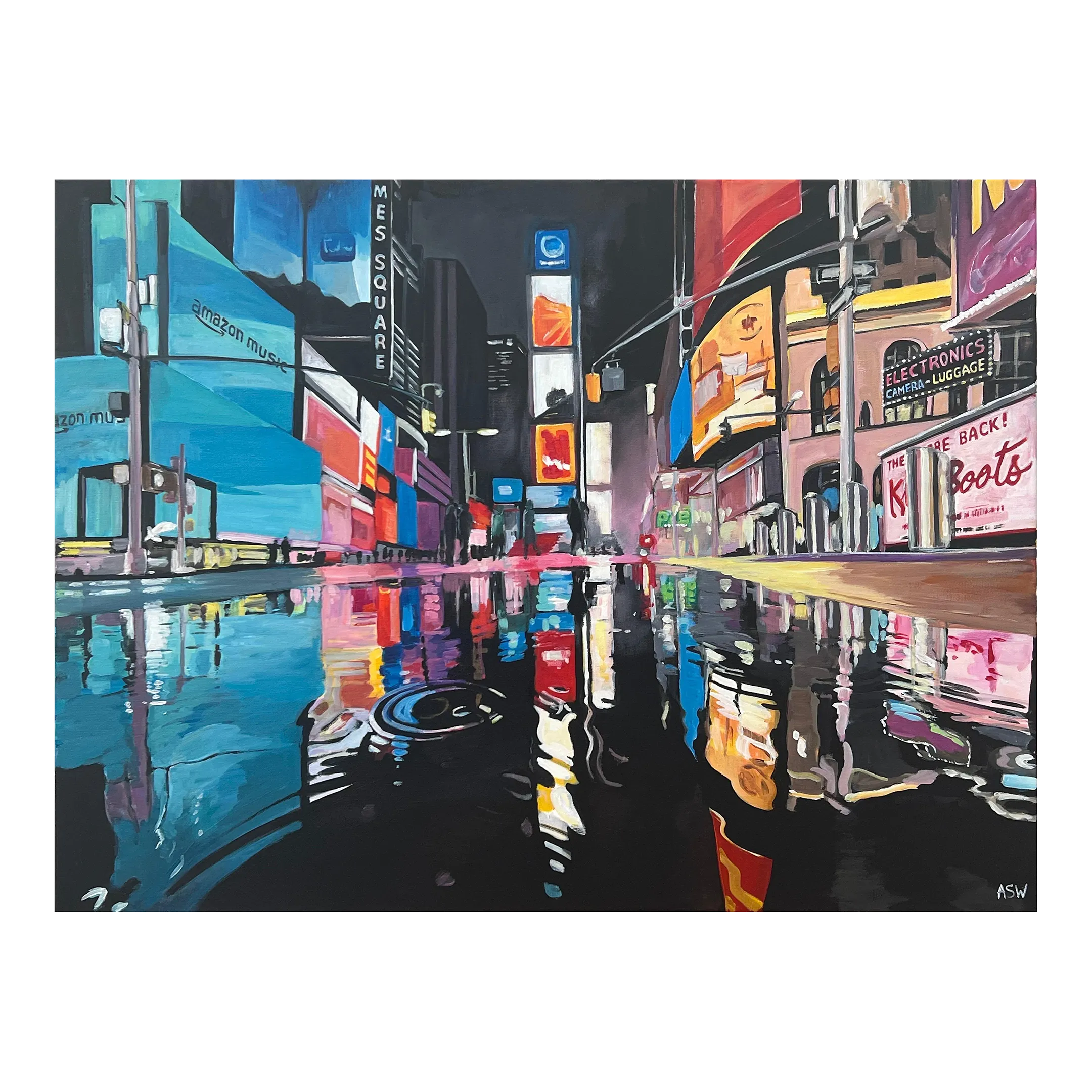 Angela Wakefield Times Square New York City Reflections after the Rain ...