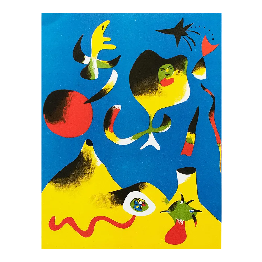 1987 After Joan Miró for Verve, "Air" Second Edition Full-Color Print ...