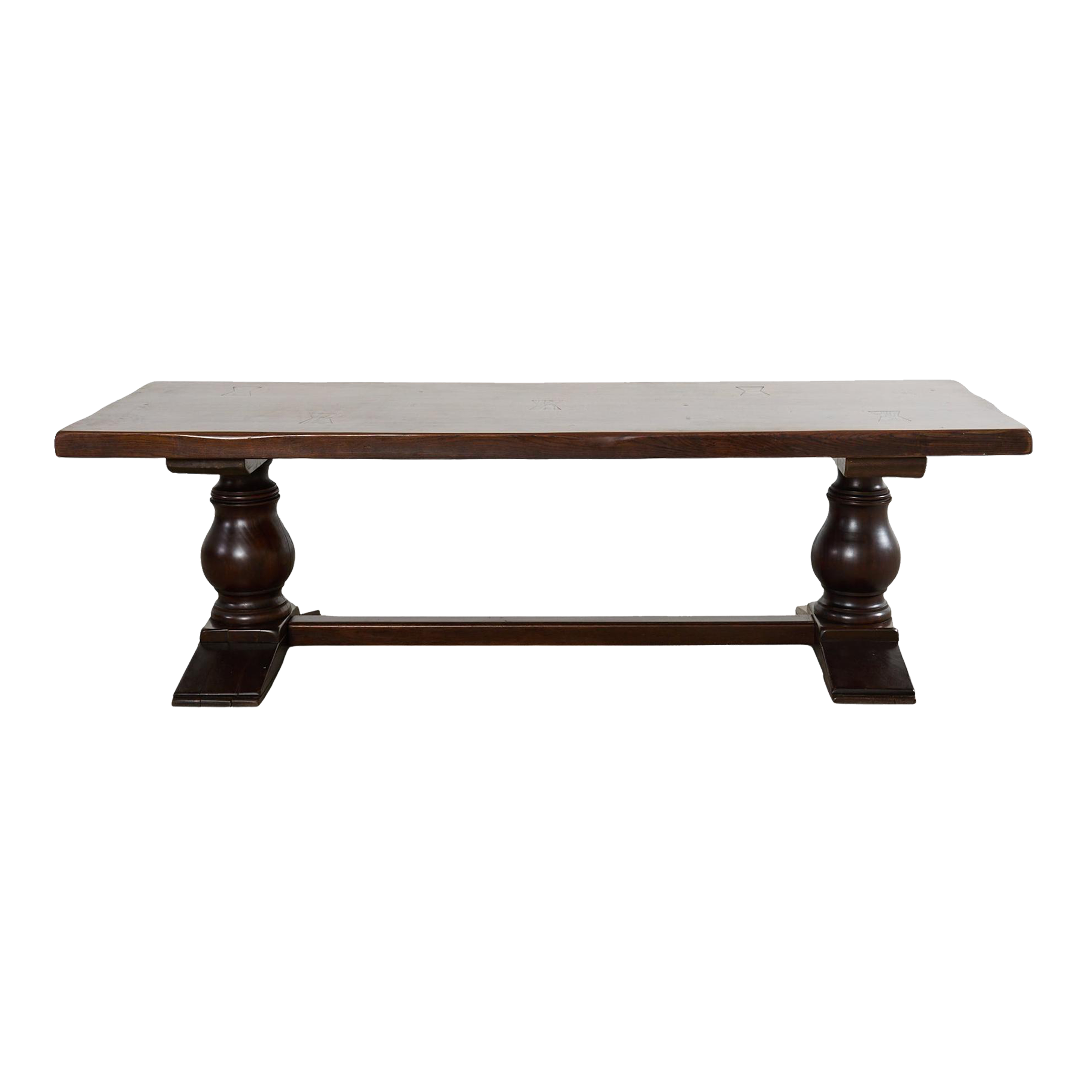 Country French Provincial Oak Farmhouse Baluster Leg Dining Table ...