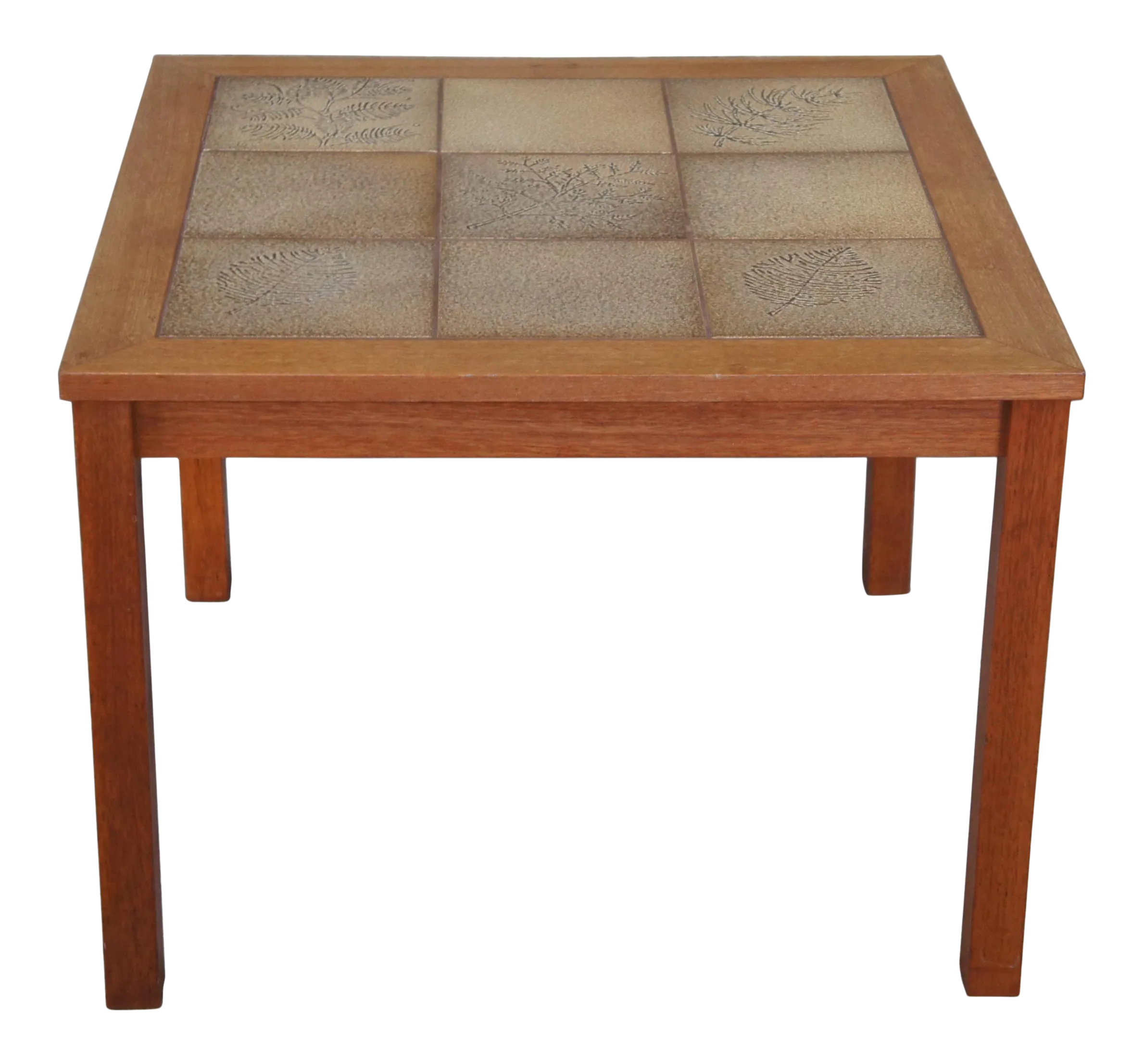 1960s Mid Century Danish Modern Tiled Square Corner End Table | Chairish
