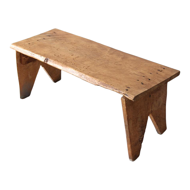 Vintage Rustic Wood Bench | Chairish