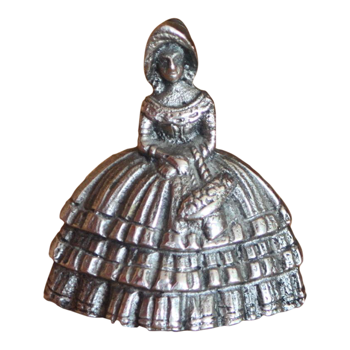 Antique Victorian Southern Belle Dinner Bell Stone Clapper | Chairish