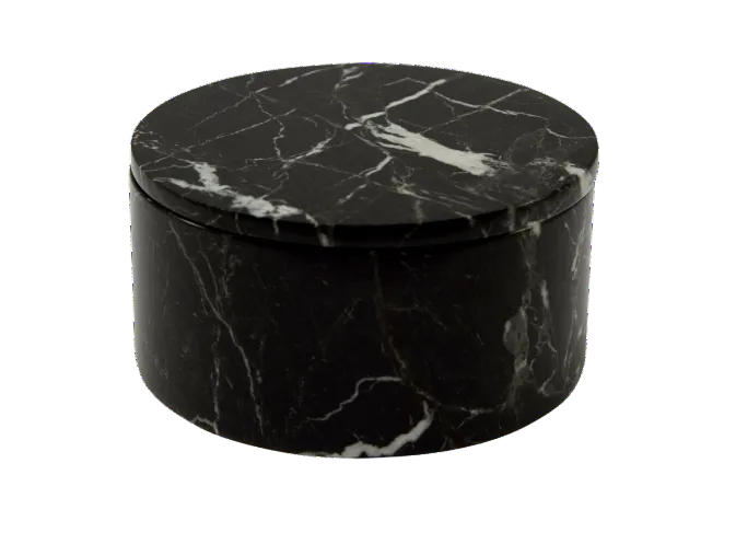 Black Marble Keepsake Box | Chairish