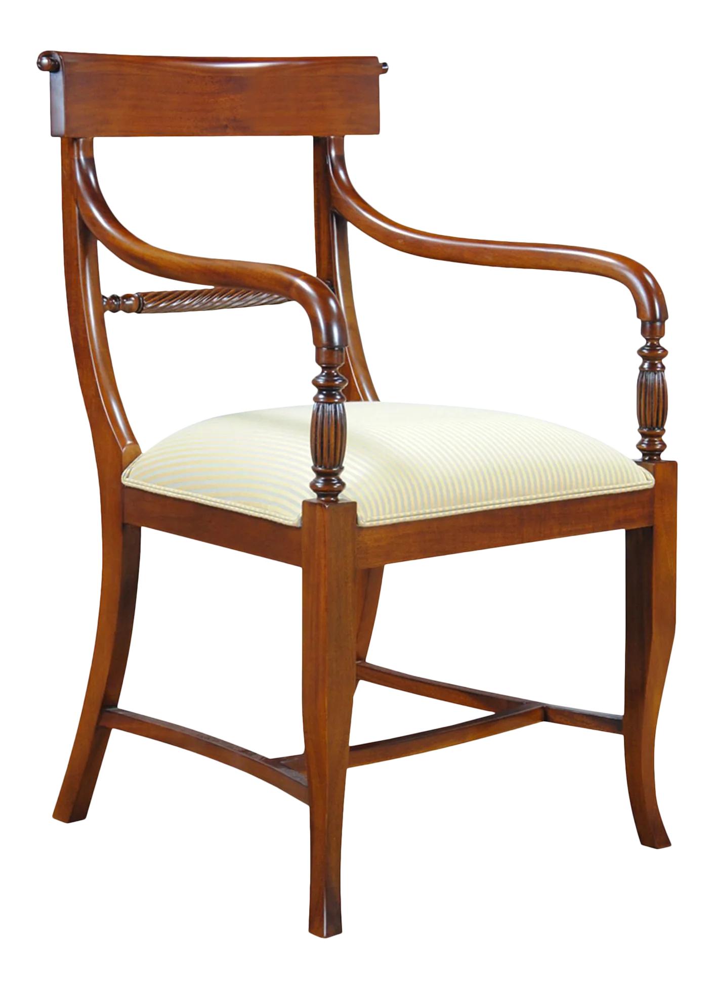Twist Back Arm Chair | Chairish