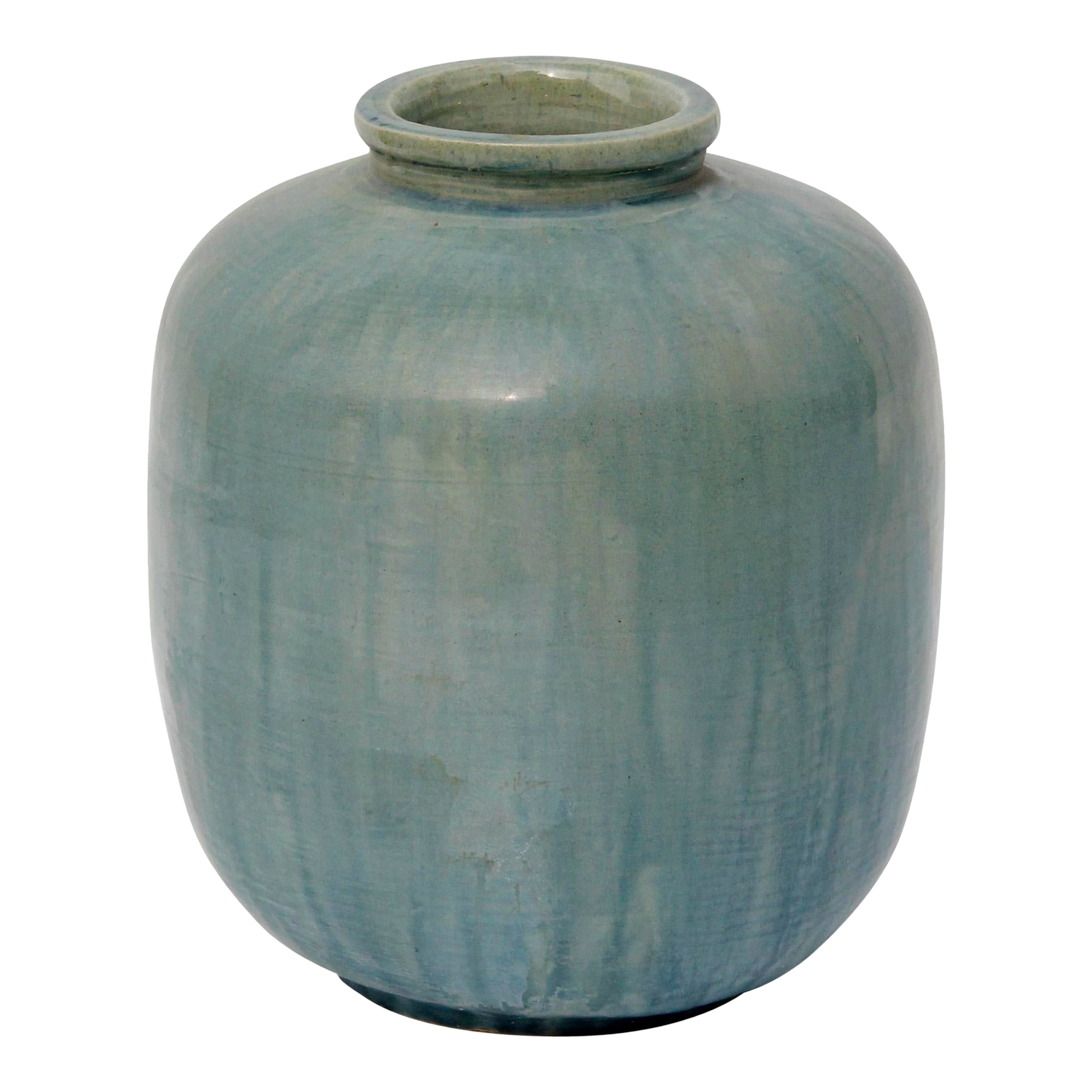Contemporary Green Ceramic Vase Chairish