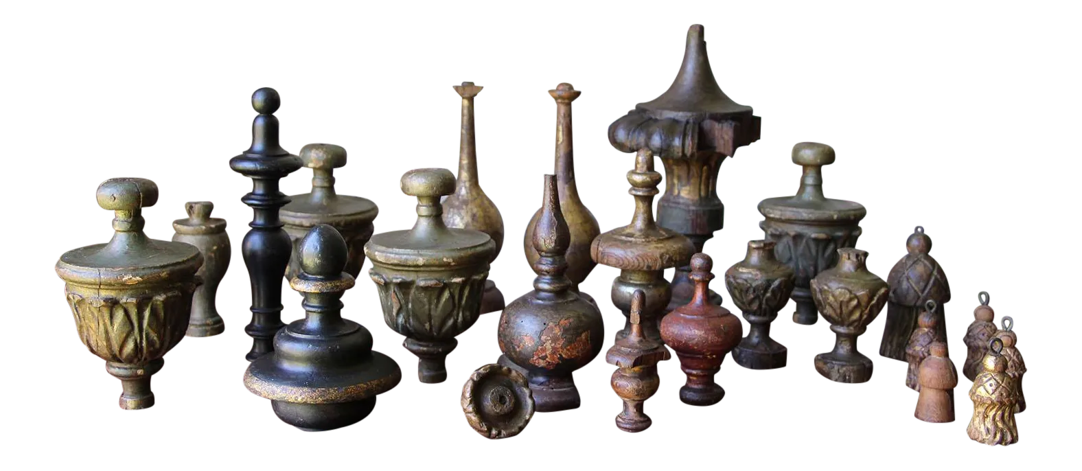 Architectural 18th Century Baroque Finials - Set of 23 | Chairish