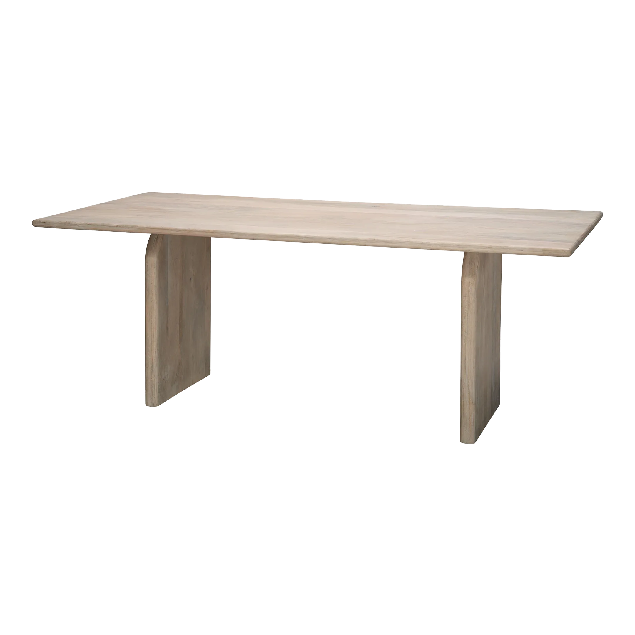 Arc Dining Table in Light Bleach | Chairish