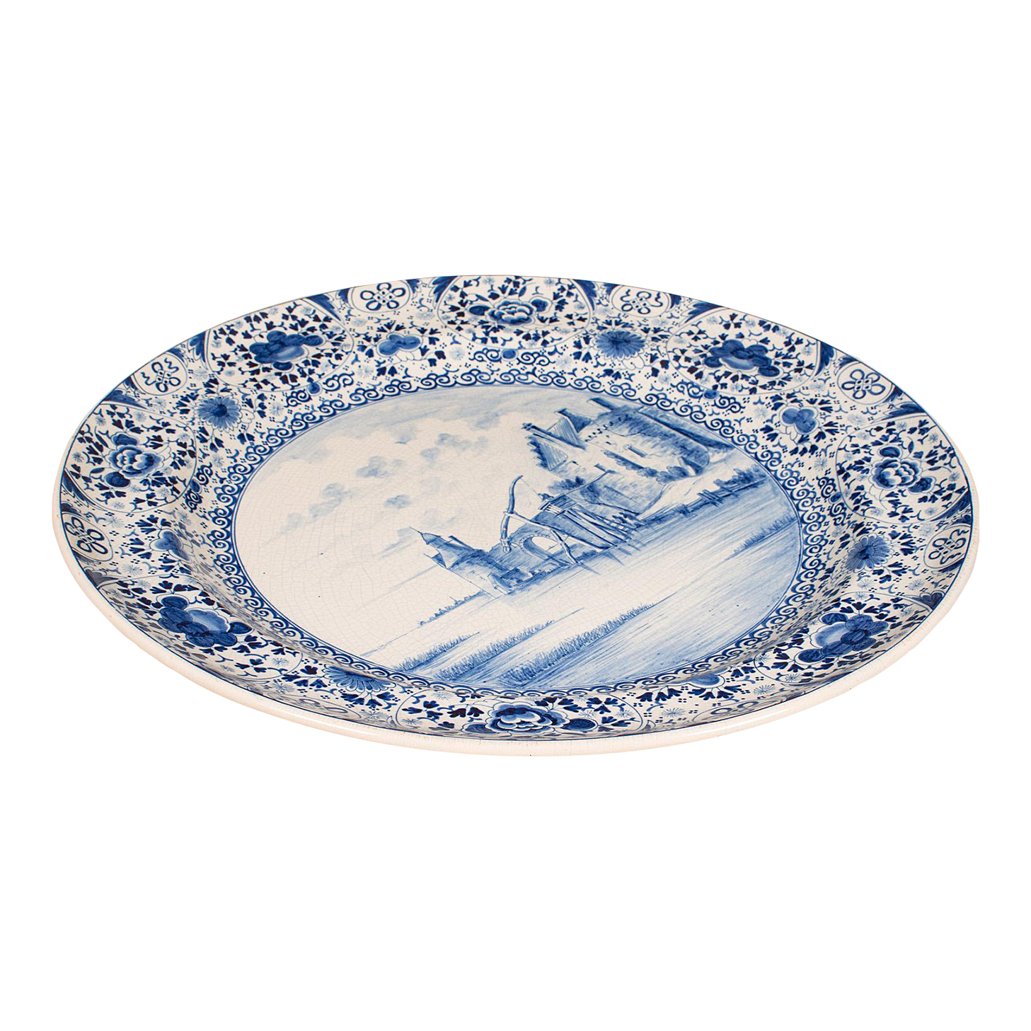 1920's Large Belgian Antique Charger | Chairish